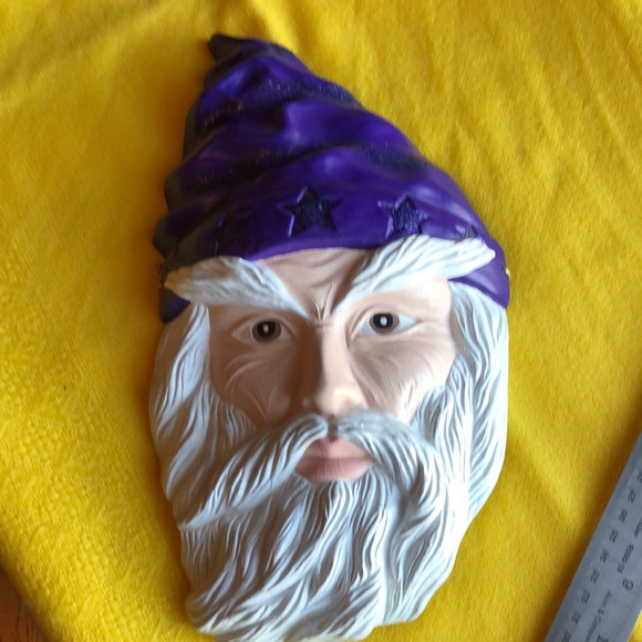 Kim’s kreations | Wall Decor | Vintage Ceramic Wizard Mask While Decor ...
